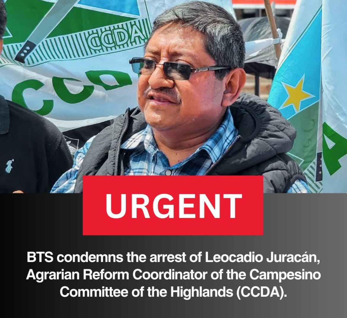 Land rights defender Leocadio Juracán arrested in Guatemala ...